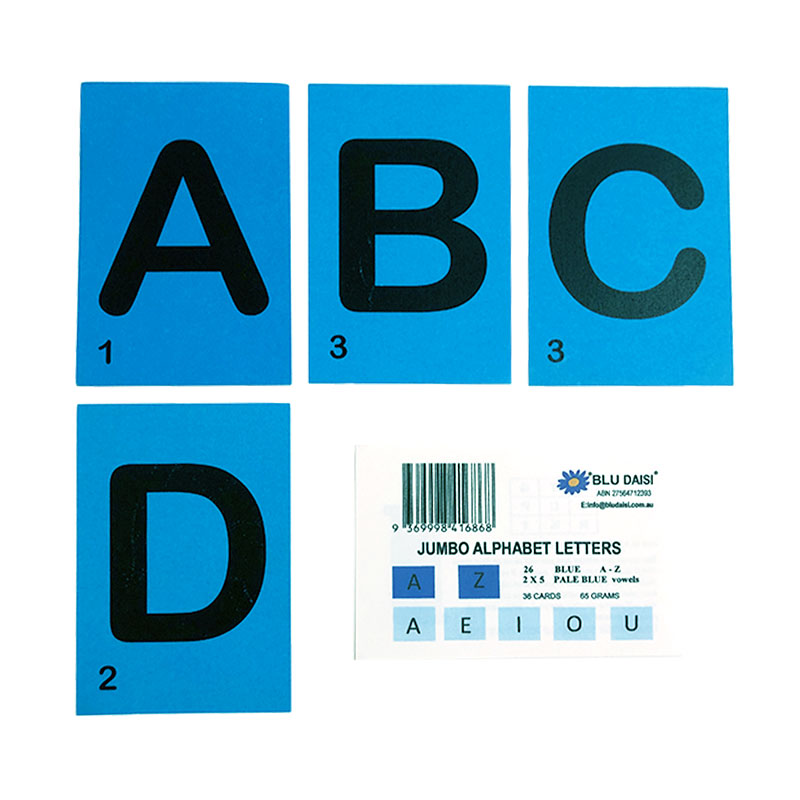 Jumbo Alphabet Letters - Blue – BLU DAISI® Games