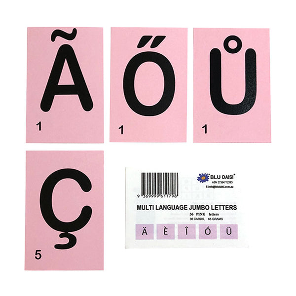 Multi Language Jumbo Letters - Pink – BLU DAISI® Games